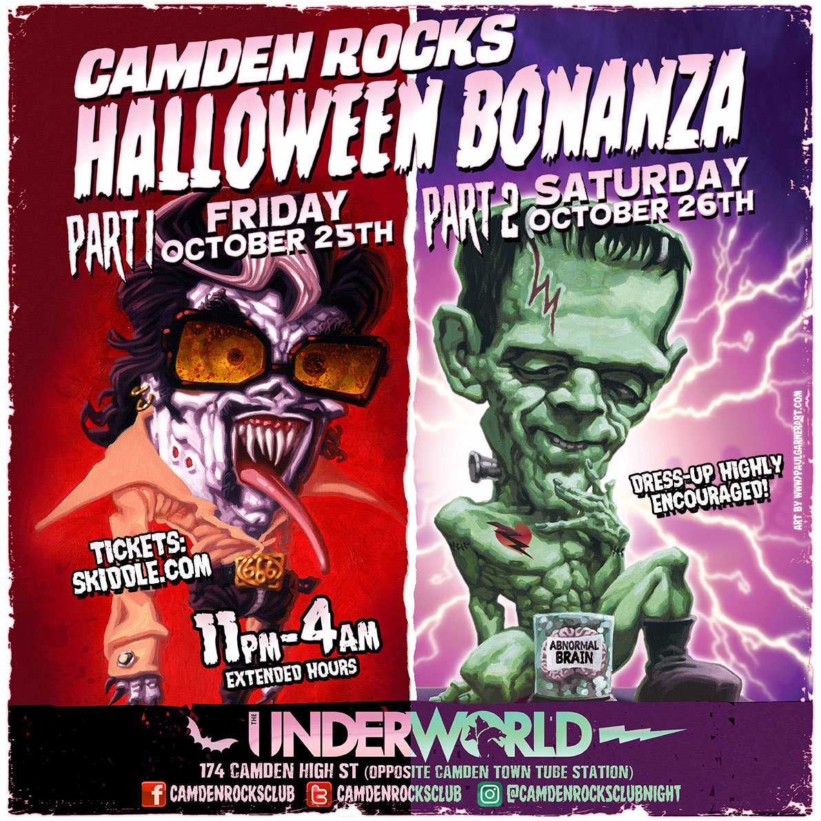 Camden Rocks Halloween Bonanza | Tickets & Event Dates